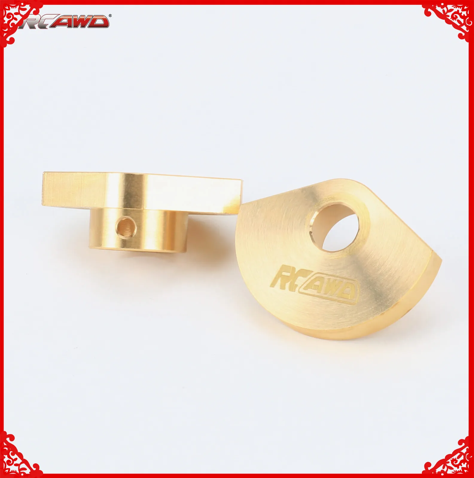RCAWD Brass Rear Axle Tube Caps, L/R (30g) for Axial SCX10 III PRO 1/10 ...