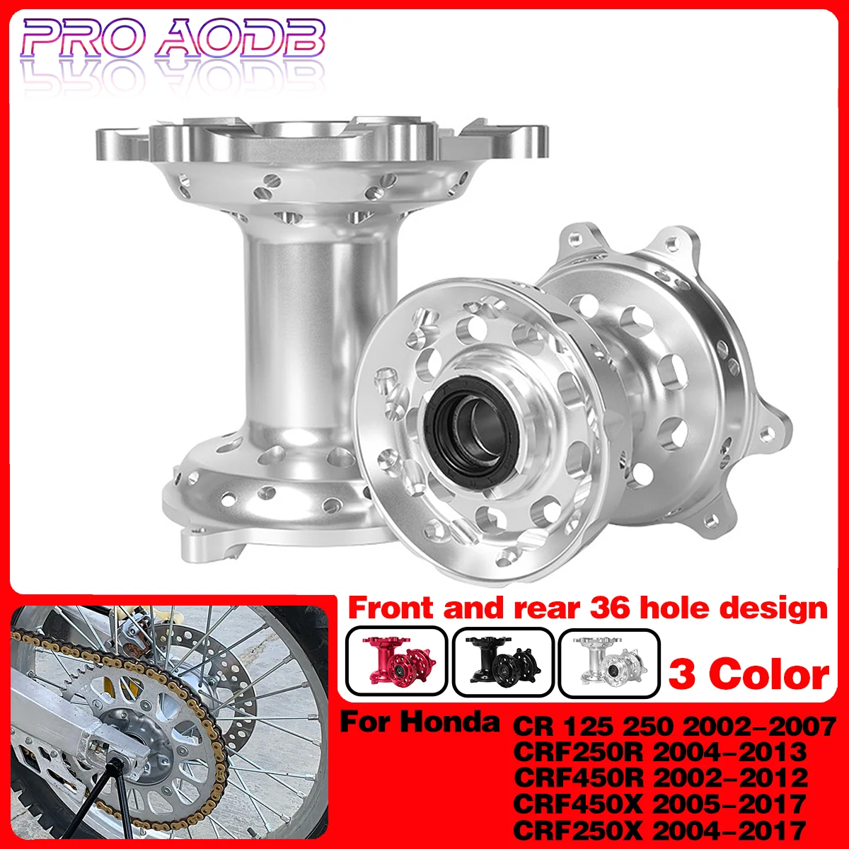 Motorcycle-Accessories-CNC-36-Holes-Front-Rear-Wheel-Hub-Billet-For ...