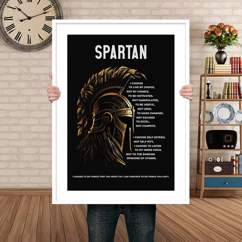 Spartan-Quotes-Poster-Prints-For-Living-Room-Home-Decor-Spartan-Helmet ...