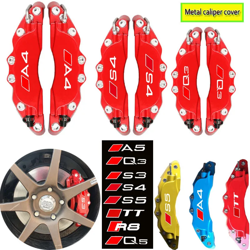 4Pcs-Metal-Brake-Caliper-Cover-With-White-Sticker-Logo-Car-Styling ...