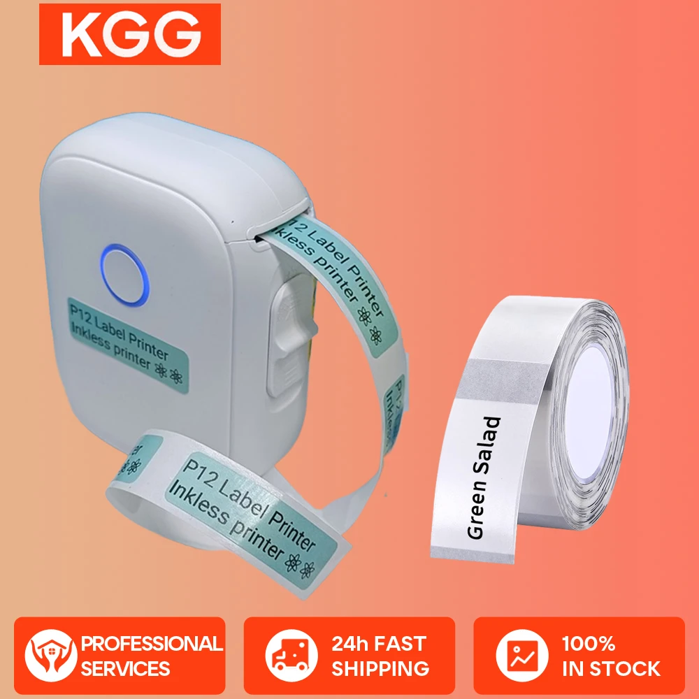 KGG-Mini-Label-Printer-Thermal-Inkless-Portable-With-Cutting-Adhesive ...