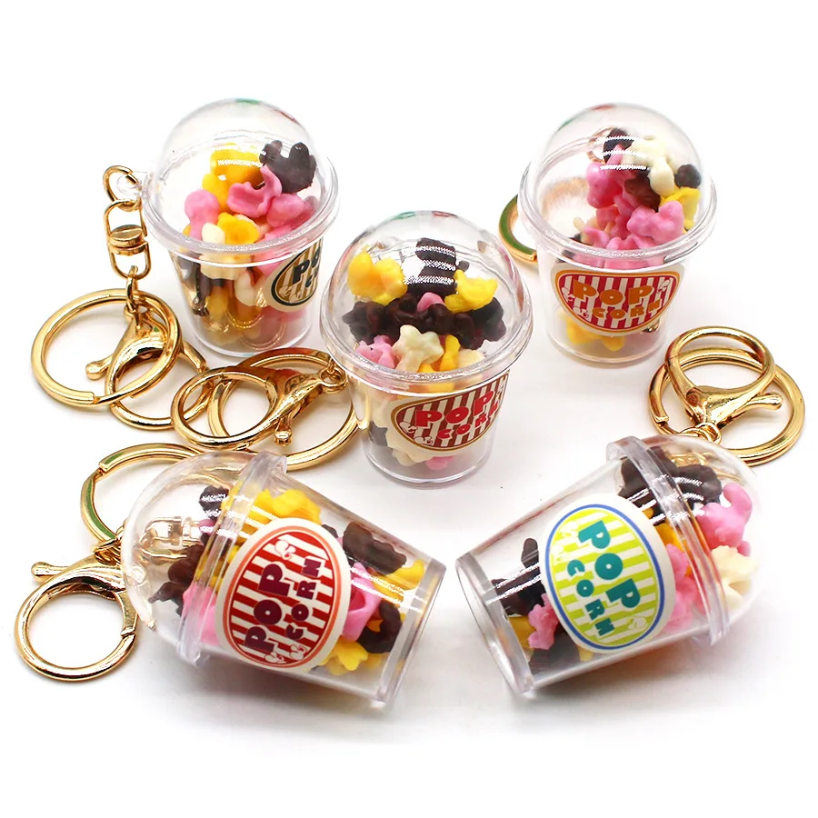Miniature-food-toy-popcorn-bucket-keychain-simulation-snack-popcorn-cup ...