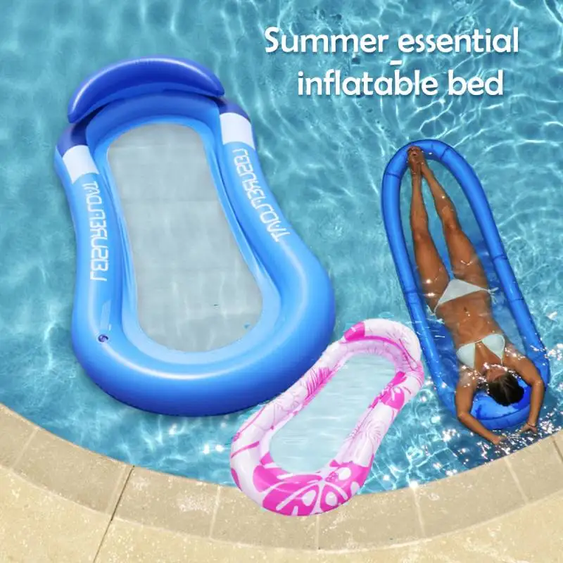 Outdoor Inflatable Foldable Back Floating Row Swimming Pool Float Water ...