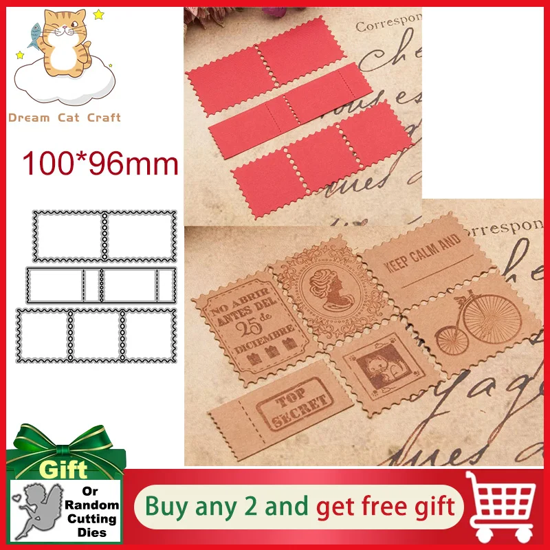 Postage Stamp Edge Frame Cutting Die | Stamps Frames Scrapbooking ...