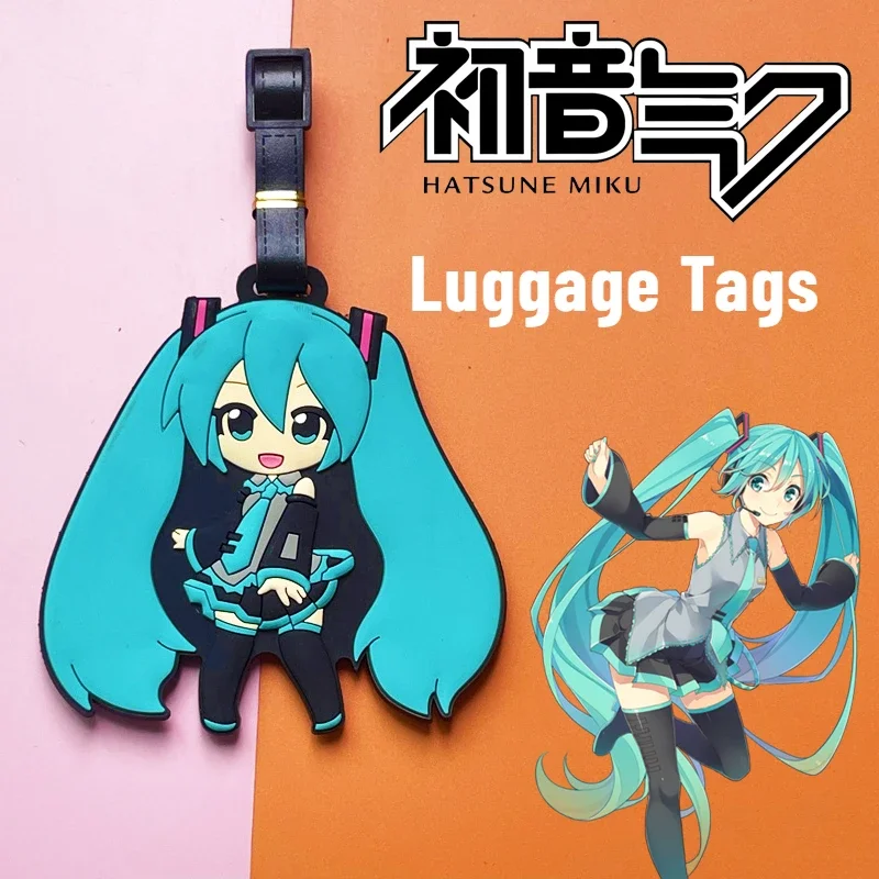 Hatsune Miku Anime Travel Luggage Tag Silicone Suitcase ID Addres ...
