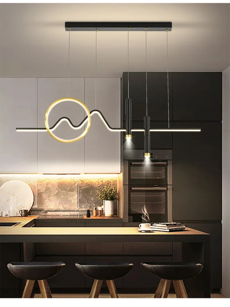 Modern simple led saloon Pendant Lights Nordic home indoor lighting ...