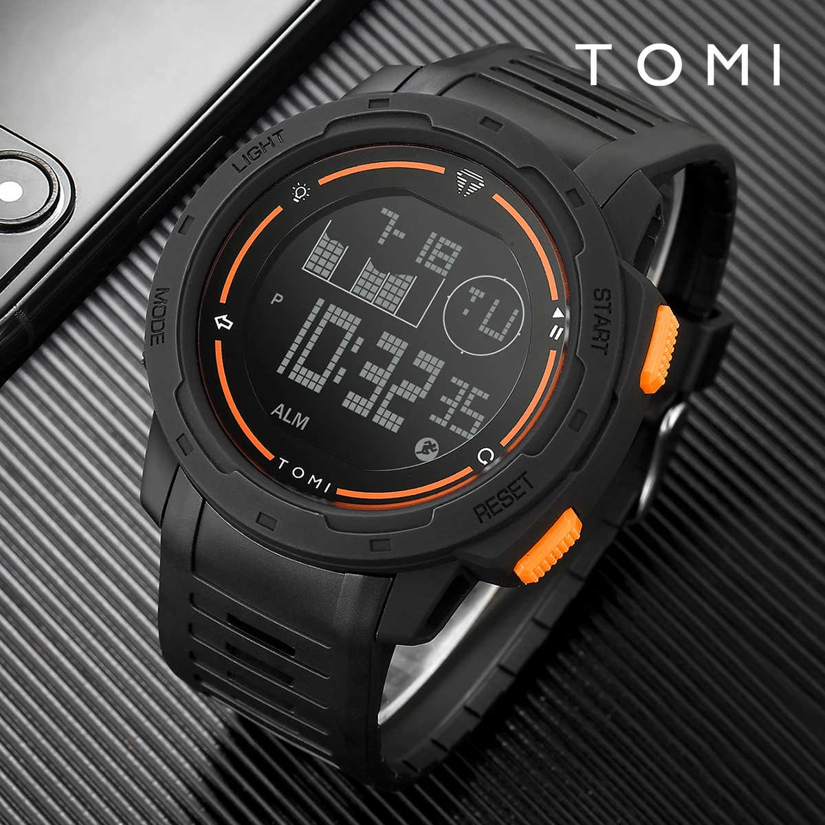 TOMI Sports Watch Digital Watch Multi functional Waterproof Stop Watch ...