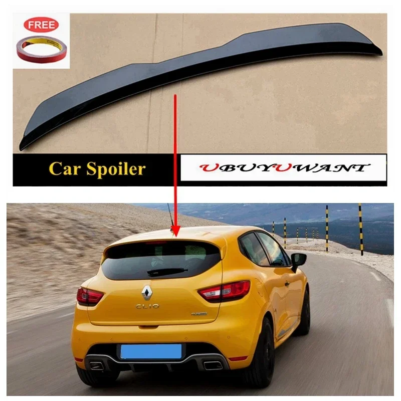 For-Renault-Clio-MK4-Clio-4-RS-2013-2019-Rear-Roof-Spoiler-Wing-Glossy ...