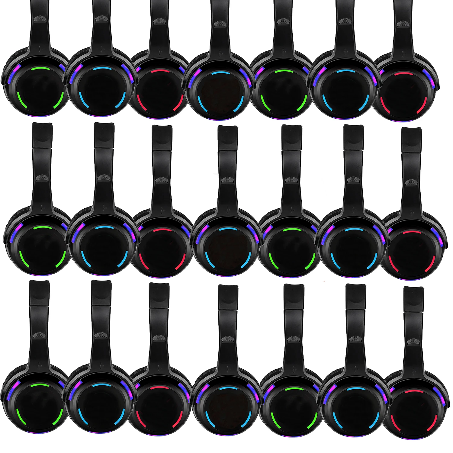 Recarreg-vel-sem-fio-Headphones-Bundle-Silent-Disco-LED-Headsets-com ...