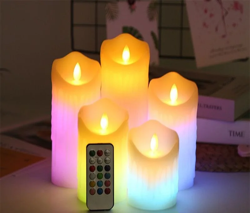 Battery-operated-or-USB-Rechargeable-Pillar-RGB-Candle-light-Paraffin ...