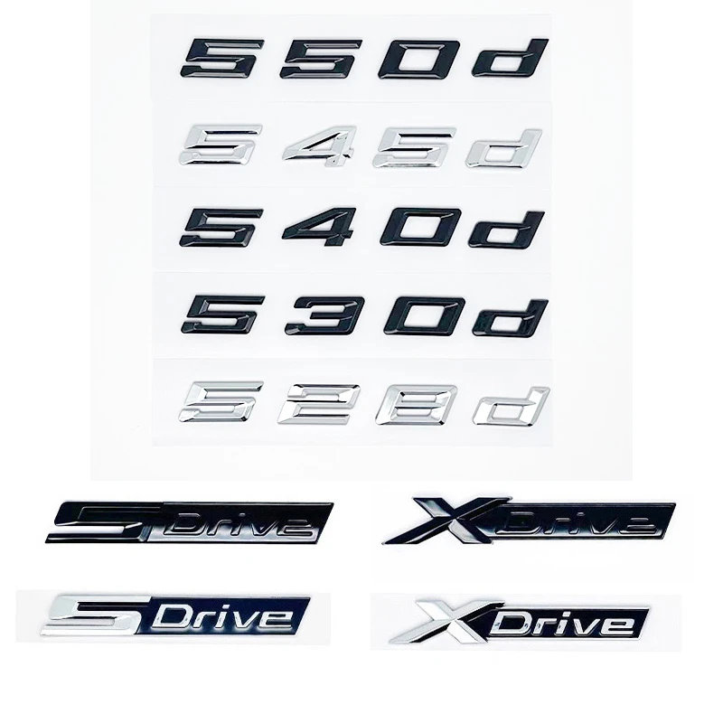 Old Style Trunk Letter Emblem Sticker for BMW 5 Series E39 E60 E61 F07 ...