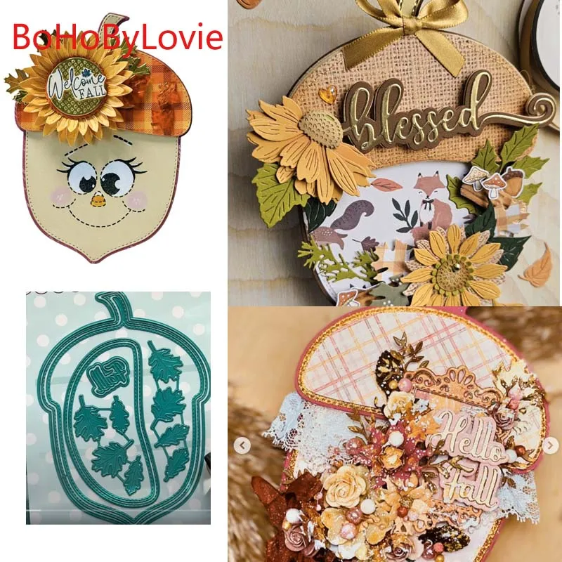 Acorn-mini-album-Cutting-Dies-Scrapbooking-Stencil-Template-for-DIY ...