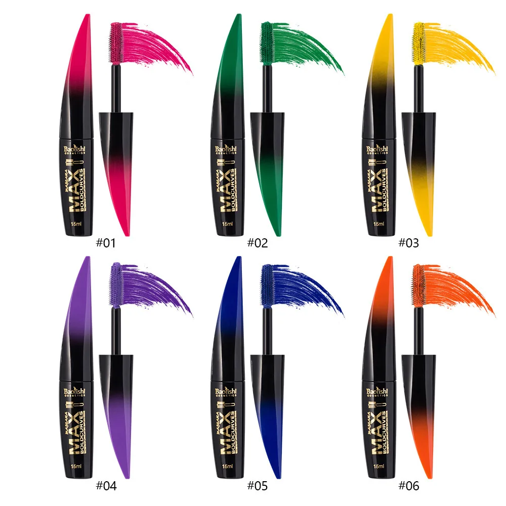 Color-Mascara-Waterproof-Fast-Dry-Eyelashes-Curling-Lengthening-Makeup ...