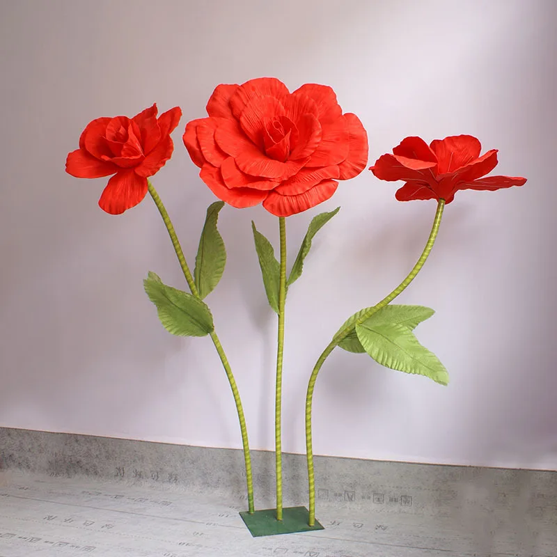 Large-Simulation-PE-Rose-Foam-Flower-for-Wedding-Road-Guide-Shooting ...