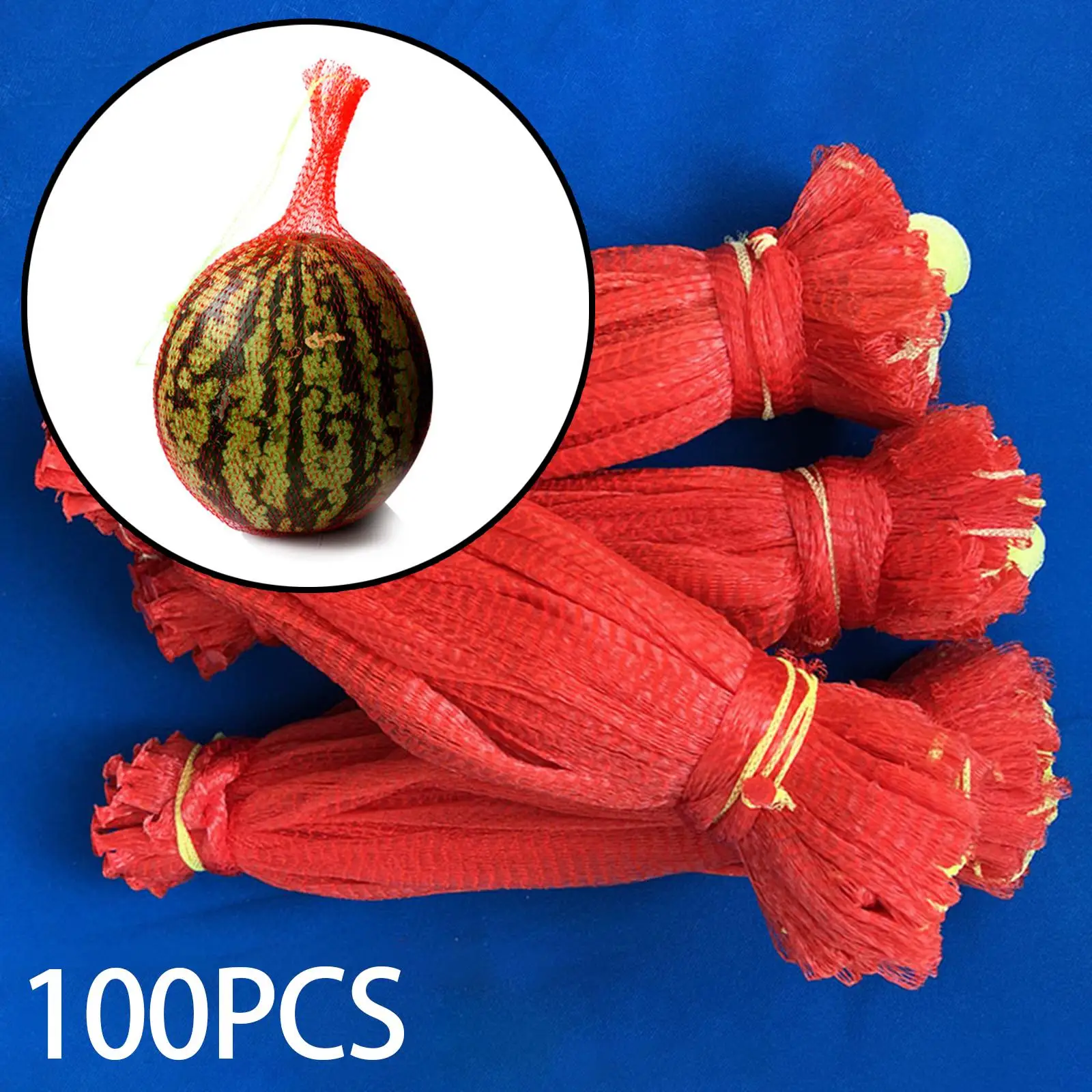 100Pcs Thicken Melon Nets Durable Hanging Watermelon Net Bags Single ...