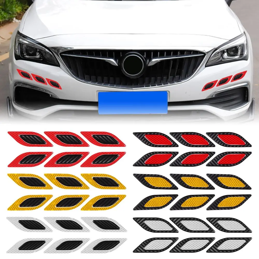 6Pcs-Car-Reflective-Stickers-Anti-Scratch-Safety-Warning-Sticker-for ...