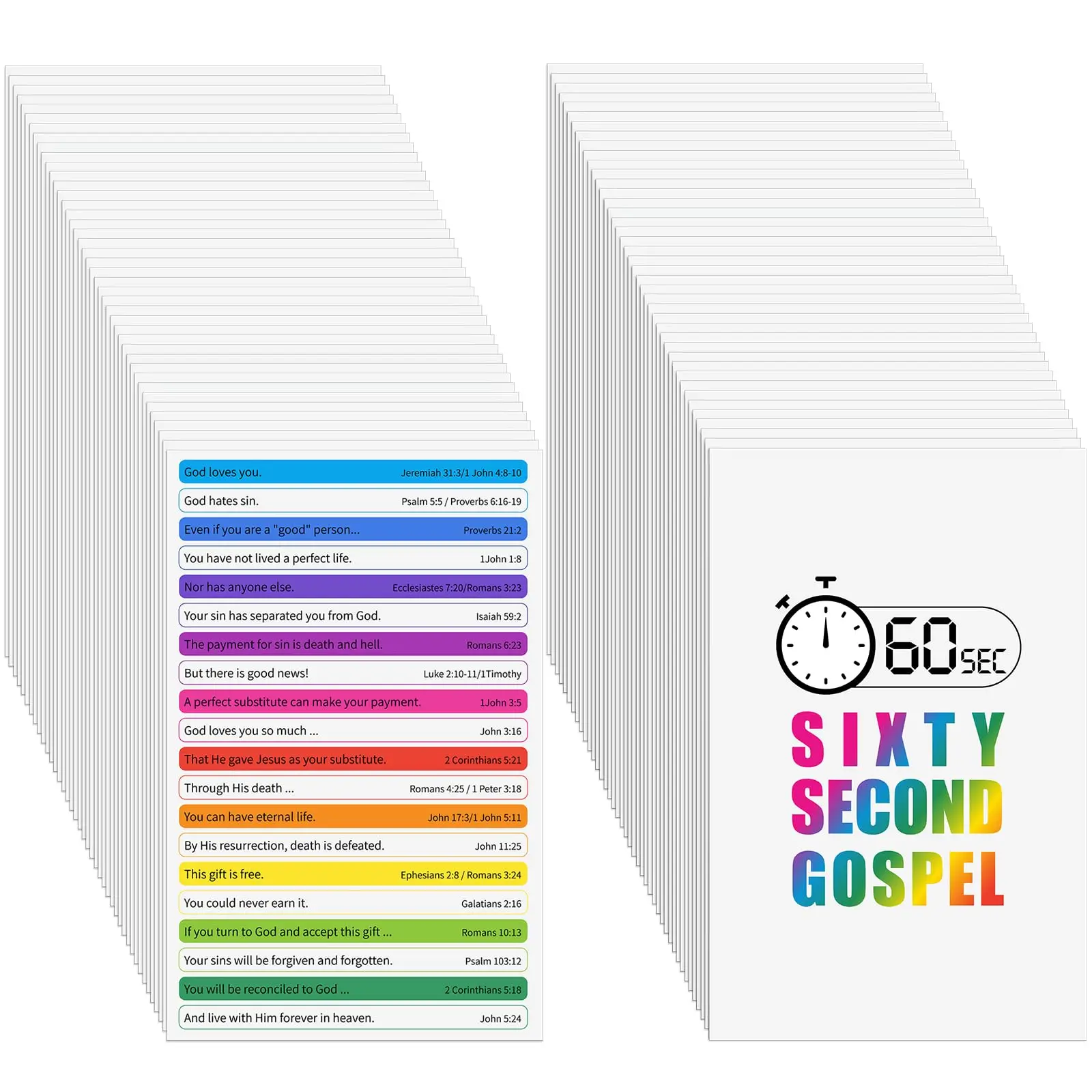 100-Pcs-Plan-of-Salvation-Prayer-Cards-Gospel-Tract-Card-Sixty-Second-Gospel-Pocket-Holy ...