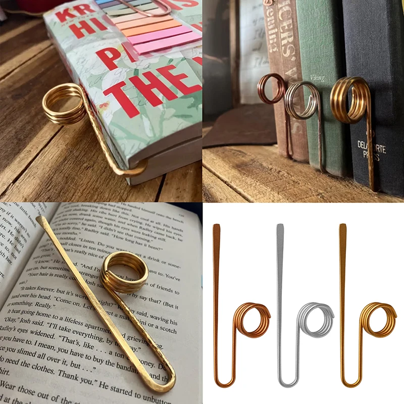 Metal Book Holder Ring Bookmark Light Weight Simple Thumb Book Page ...