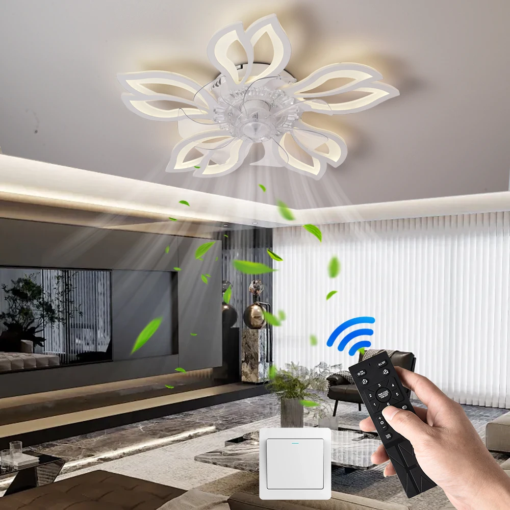 Modern-minimalist-high-wind-ceiling-fan-light-with-built-in-remote ...