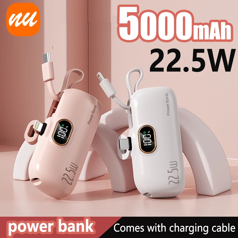 20000mAh-Wireless-Power-Bank-Mini-Capsule-Capsule-Fast-Charging-Mobile ...