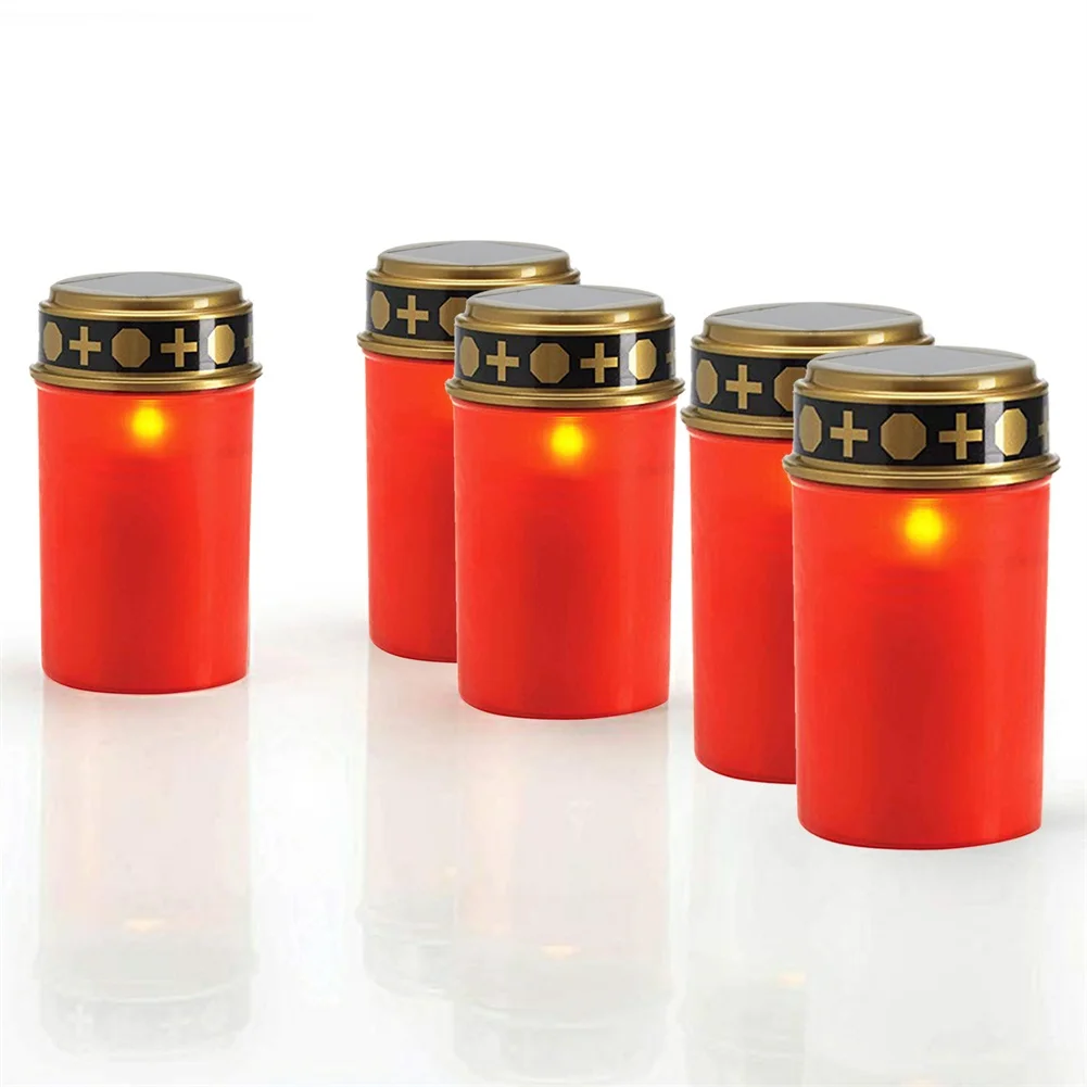 Grave-Candle-For-Cemetery-Waterproof-Solar-Electronic-LED-Candle-Light ...