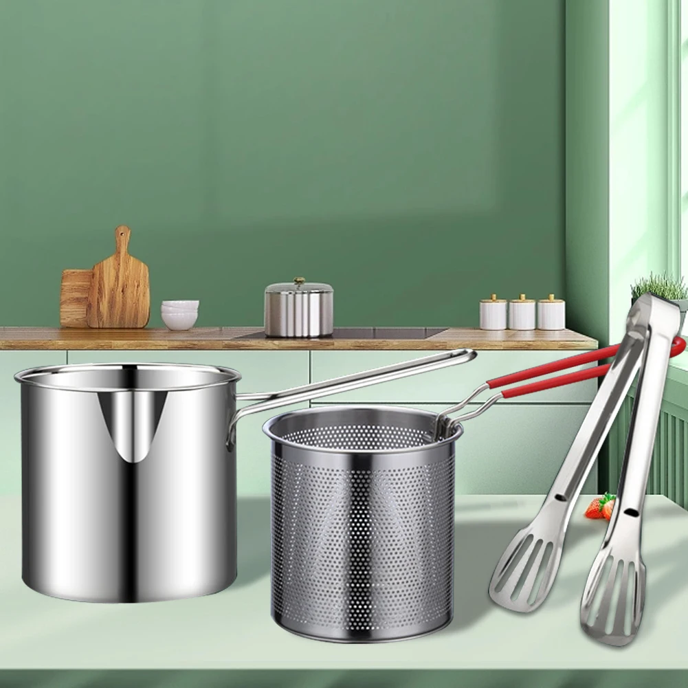 1200ML-Chicken-Fried-Pot-with-Strainer-Basket-Multipurpose-Fries-Fryer ...