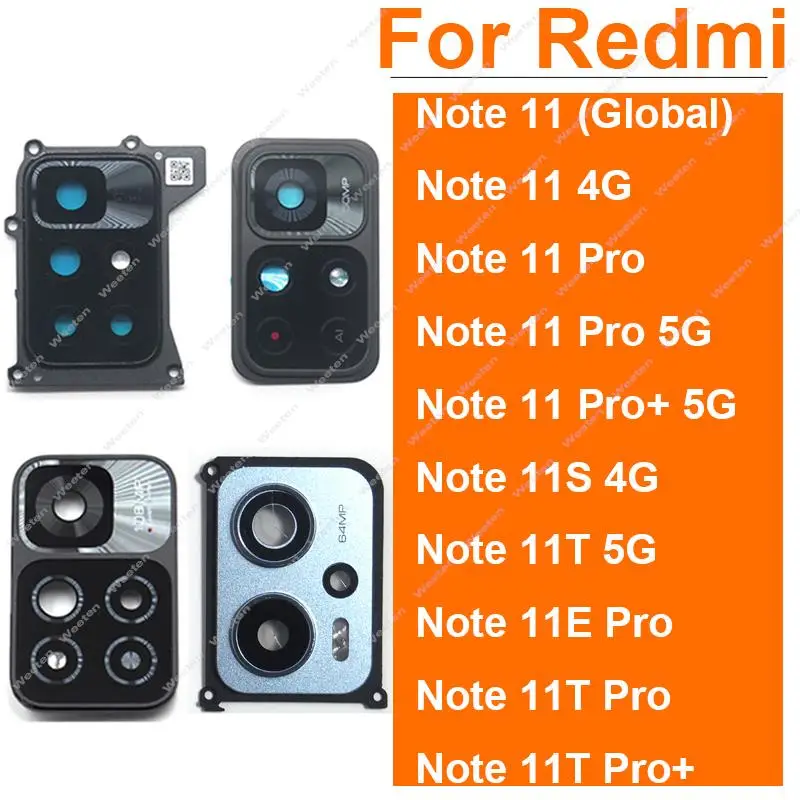 Rear Back Main Camera Glass Lens Cover For Xiaomi Redmi Note 11 11T 11S ...