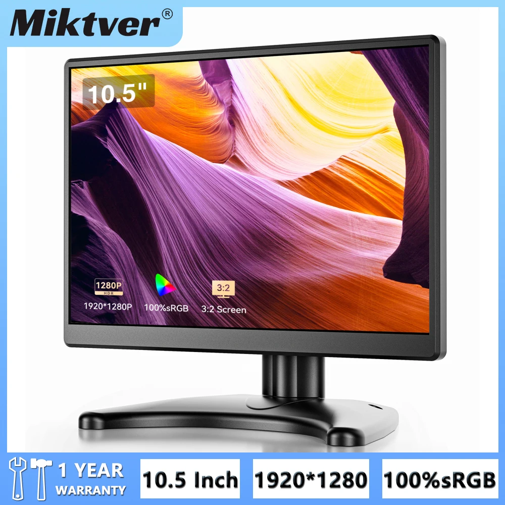 Miktver-10-5-Inch-100-sRGB-Gaming-Monitor-Full-HD-1920x1280P-Small-HDMI ...