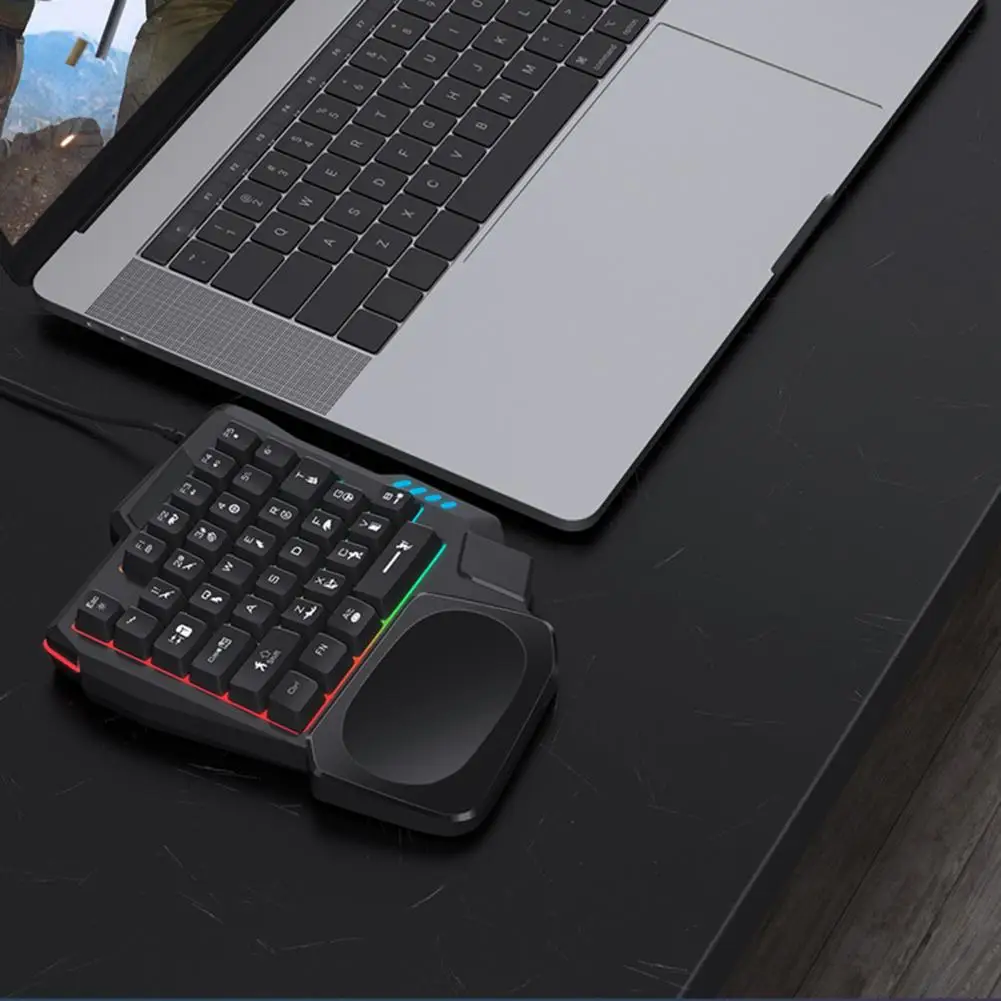 1-Set-Useful-Driver-free-Mini-Keyboard-Mouse-Set-Blue-Switch-One-handed ...