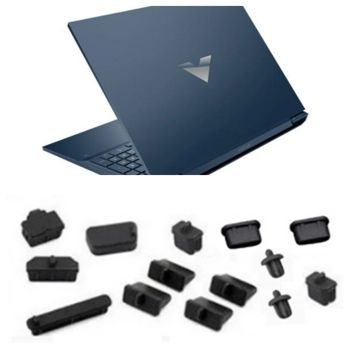 Laptop Black Silicone plug port cover For HP Victus 16 D0000 16 e0000 ...