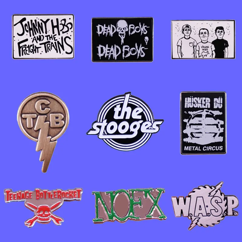 Punk-Music-Rap-Rock-Band-Emblem-Badge-Originality-Lapel-Brooch-Chorus ...