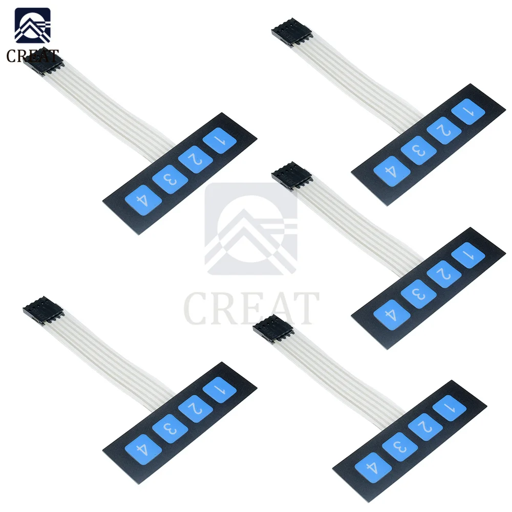 5Pcs-4-Key-Button-Matrix-Membrane-Switch-Array-Keyboard-Keypad-Control ...
