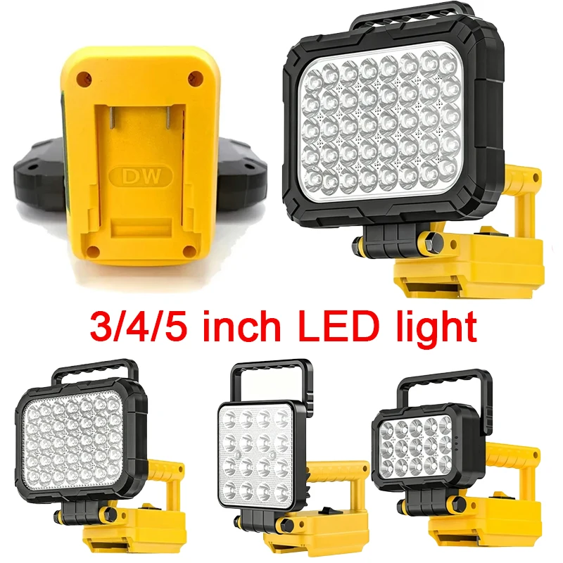 For Dewalt With USB Work Light 20V Lithium Battery Camping Lamp LED ...