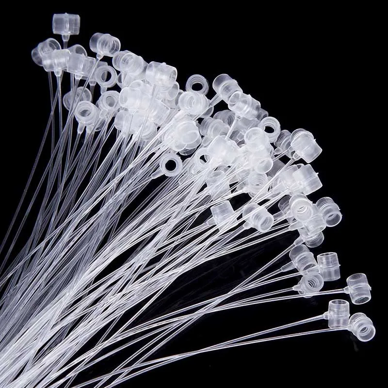 1000pcs Transparent Loop Locks Plastic Snap Lock Pins Security Loop Tag ...