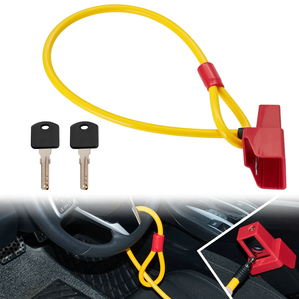 Car Anti theft Steel Wheel Lock for Car Steering Wheel To Safety Belt ...