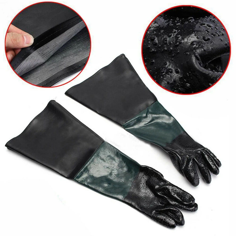 1pc Sandblasting Gloves 23.6x11.8Inch Work Gloves For Sandblaster Sand ...