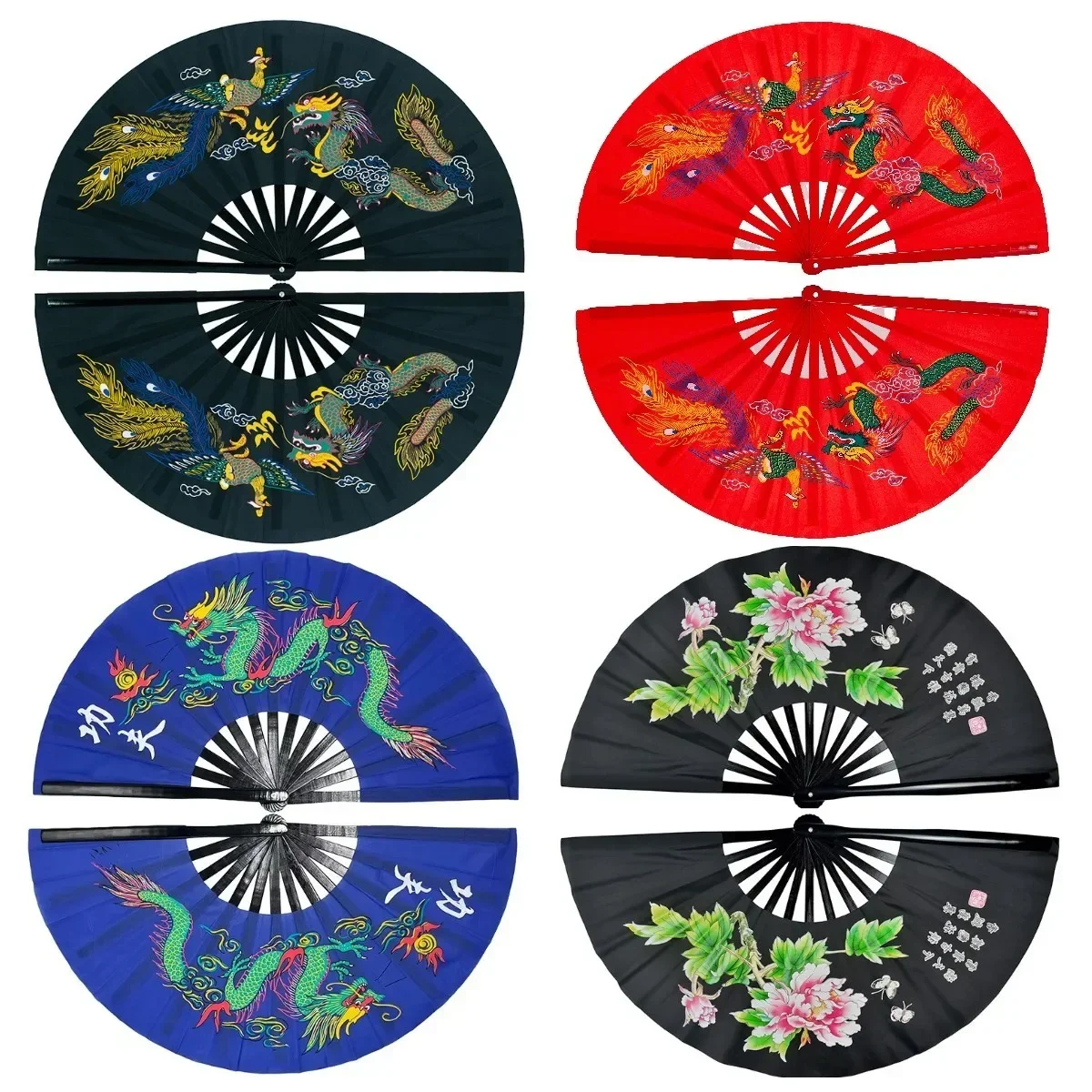 Bamboo-Right-Left-Hands-Fan-Tai-Chi-Performance-Fan-Martial-Arts-Kung ...