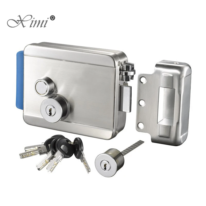 Stainless-steel-DC12V-Electric-Rim-Lock-With-Keys-for-Home-Video ...