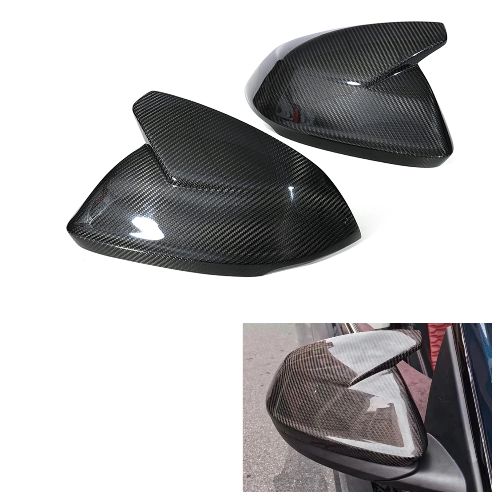 2-PCS-Mirror-Cover-Add-On-Car-Exterior-Rearview-Reverse-Rear-View-Shell ...