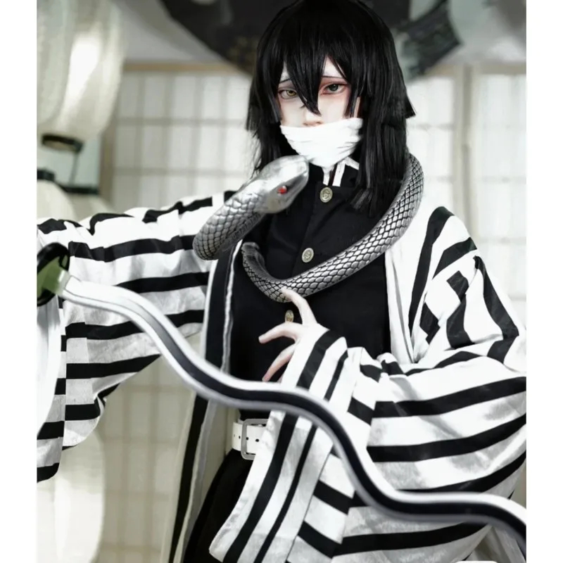 Buy Anime Demon Slayer Iguro Obanai Cosplay Kimetsu No Yaiba Iguro ...