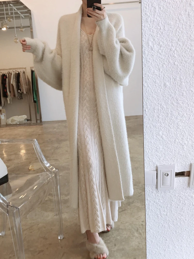 Fluffy-Long-Cardigan-Woman-Autumn-Winter-Knitted-Sweater-Female-Elegant ...