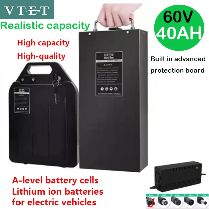 60V-40Ah-High-Power-LithiumBattery-Waterproof-18650-Battery-for ...