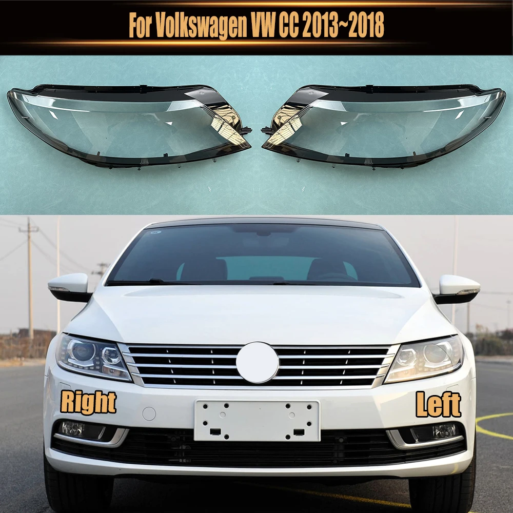 For-Volkswagen-VW-CC-2013-2018-Headlamp-Shell-Headlight-Cover-Transparent-Lamp-Shade-Lens ...