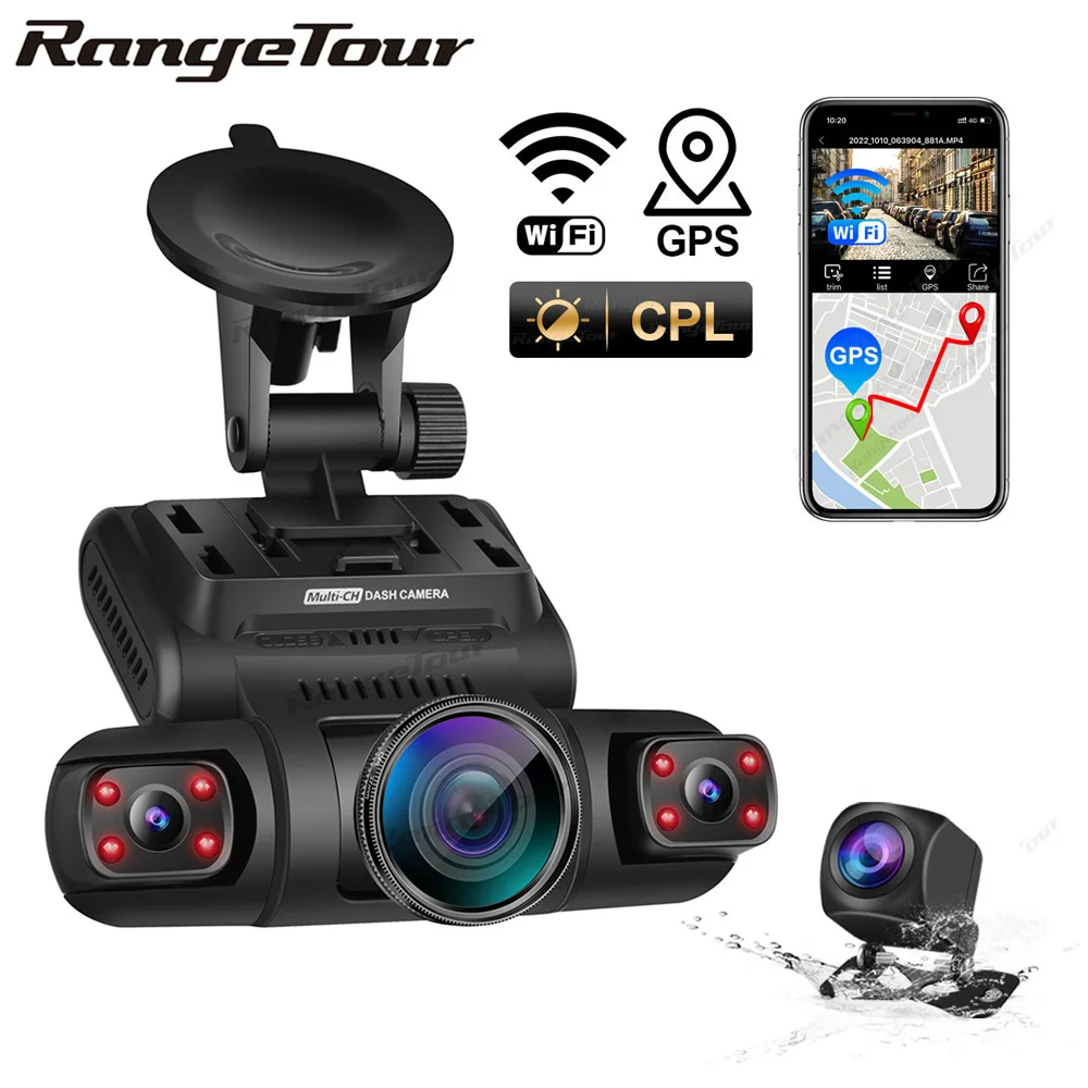 4-Channel-1080P-Car-DVR-WiFi-GPS-4-Lens-170-Degree-with-Rear-Camera ...