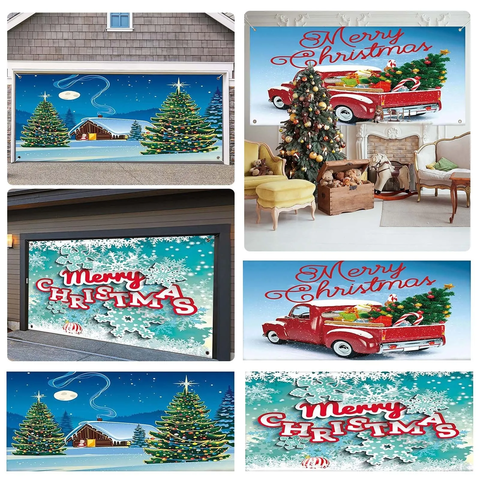 7x8-Ft-Holy-Night-Christmas-Outdoor-Garage-Door-Banner-Blue-Day-Of ...