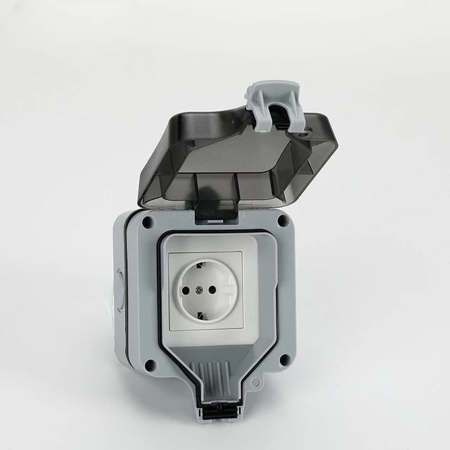 Outdoor Wall Waterproof Sockets Outlet Korea US EU Plug Electrical 15A ...