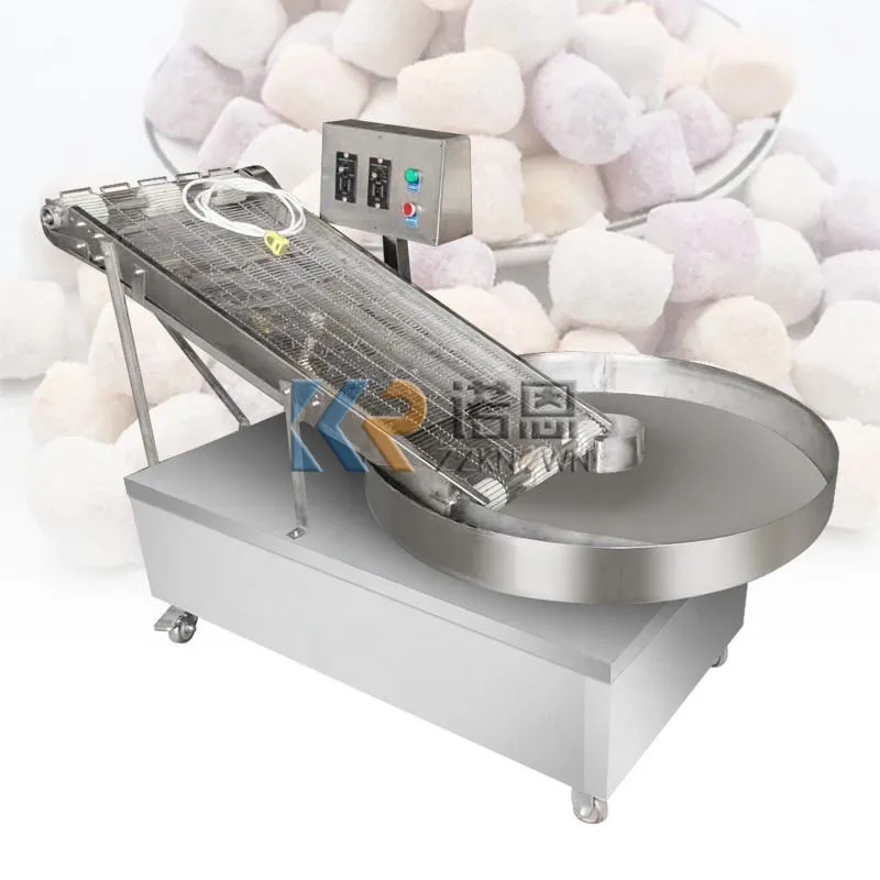 Round-Table-Bread-Crumbs-Sesame-Coating-Machine-Snack-Food-Icing-Sugar ...