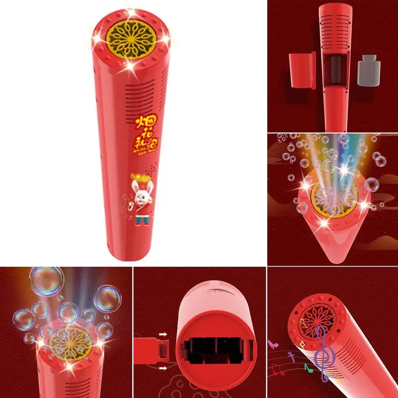 Firework Bubble Machine 12 Holes Chinese New Year Automatic Bubble ...