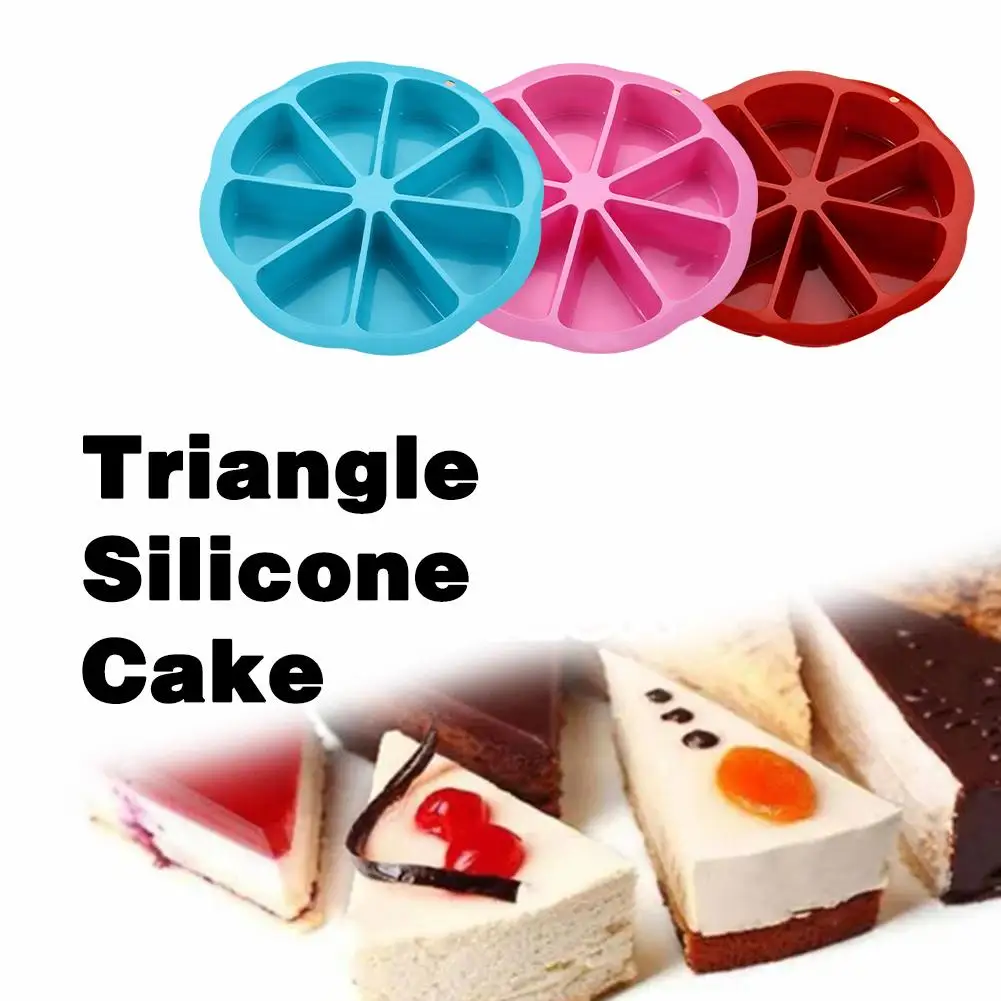 8-Hole-Silicone-Triangle-Baking-Mold-Patisserie-Portion-Gateaux-Cake ...