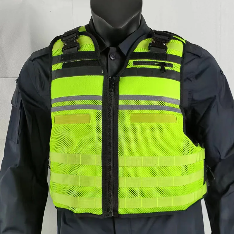 Tactical-Stab-Proof-Fluorescent-Yellow-Vest-Molle-Reflective-Vest ...